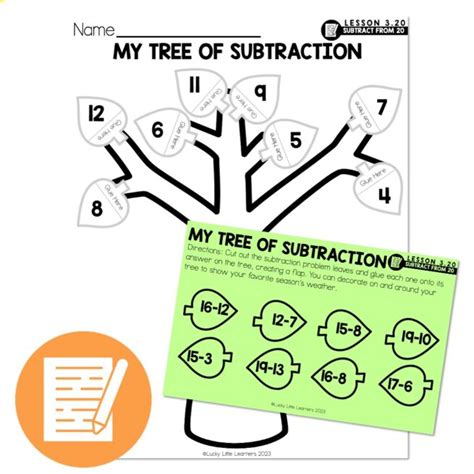 Lucky To Learn Math 1st Grade Lesson 3 20 Subtraction Review