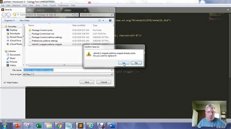 Using Sublime To Create A Template Snippet For An XHTML 1 1 Compliant