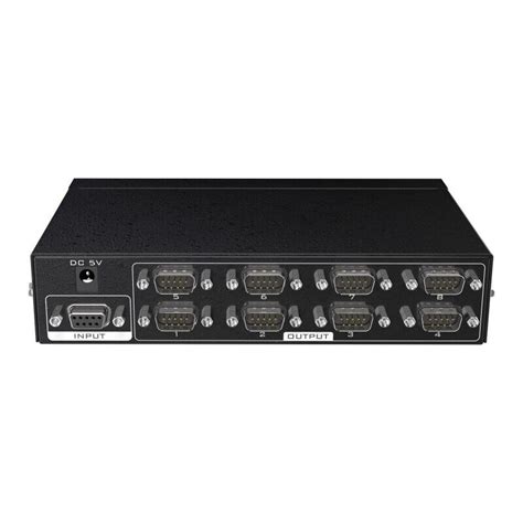 4 port active serial rs232 splitter 1 to 4 rs232 bi direction switcher splitter 4 to 1 support