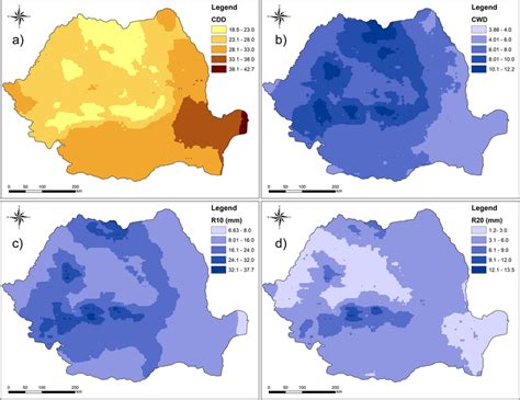 Spatial Distribution Of Indices Calculated Based On Fixed Thresholds Download Scientific Diagram