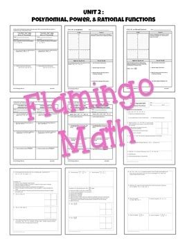 Polynomial Power And Rational Functions Assessments PreCalculus Unit