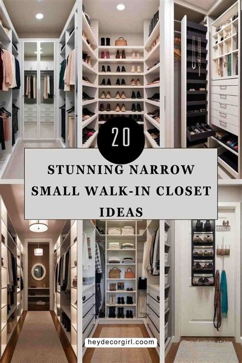 20 Stunning Narrow Small Walk In Closet Ideas