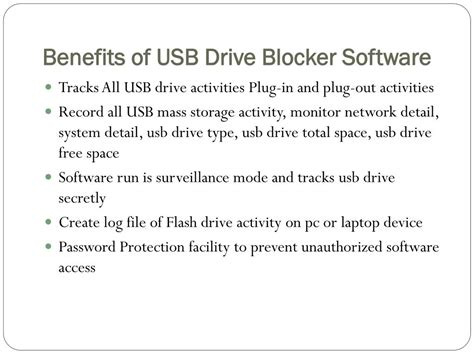 PPT USB Data Theft Protection Software Blocking USB Ports PowerPoint Presentation ID
