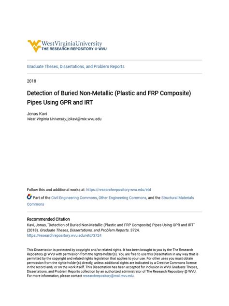 Detection Of Buried Non Metallic Plastic And Frp Composite Pipe Pdf