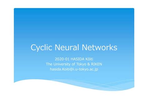cyclic neural networks pdf