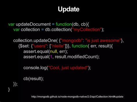 Mongodb And Nodejs
