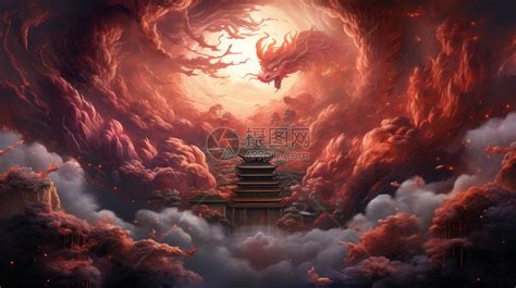 壮观玄幻的神庙插画图片下载 正版图片600476943 摄图网