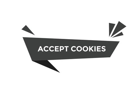 Accept Cookies Button Web Banner Templates Vector Illustration