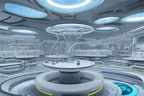 Premium Ai Image Futuristic Quantum Language Translation Lab