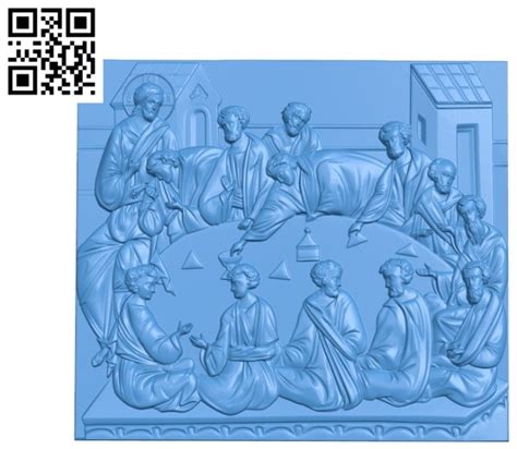 The Last Supper A000777 Wood Carving File Stl For Artcam And Aspire
