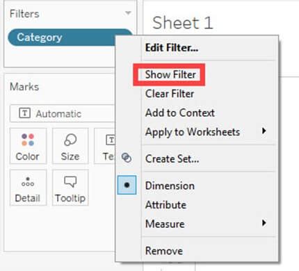 Types Of Filters In Tableau Condition By Formula Extract Context