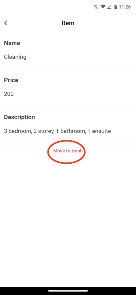 How To Delete Invoice Items Bookipi Invoice Mobile App