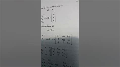 Lu Decomposition Method Crouts Triangularization Method Drashok