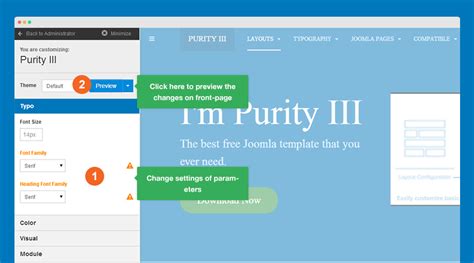 how to customize purity iii joomla template joomlart