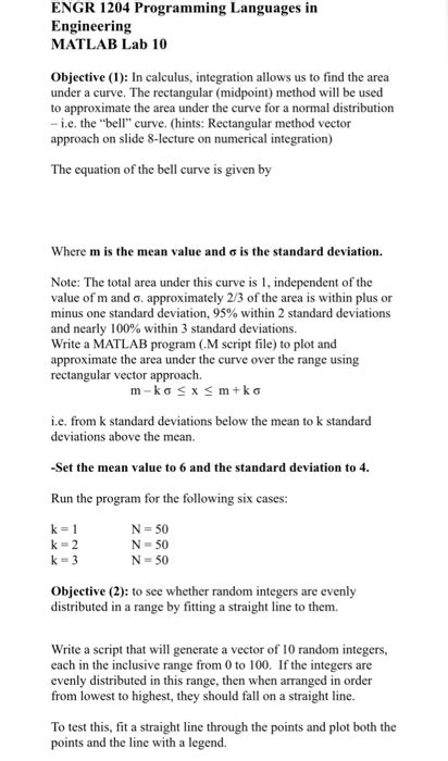 engr 1204 programming languages in engineering matlab