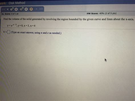 Solved Find The Volume Of The Solid Generated By Revolving
