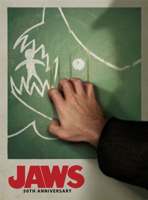 Jaws 50th Anniversary Poster Poster By Pj Batz