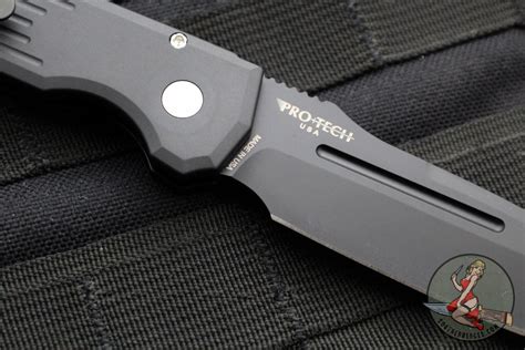 Protech Out The Side Ots Auto Knife Pdw Invictus Black Handle Bla