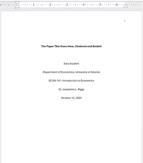 A Guide To APA Style Title Pages