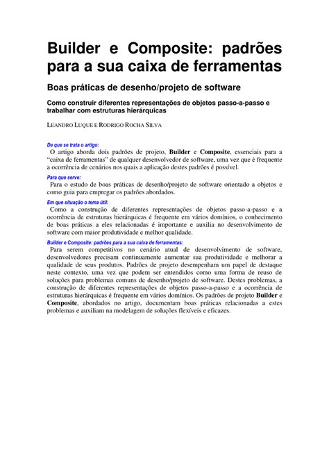 pdf padrões de projeto builder e composite