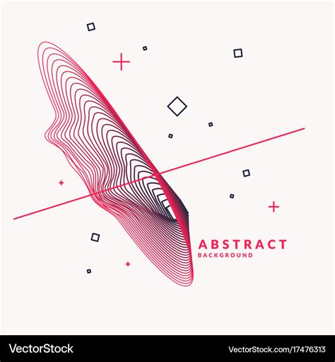 Abstract Background With Dynamic Linear Waves Vector Image