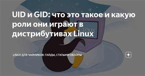 Uid и Gid что это такое и какую роли они играют в дистрибутивах Linux Linux для чайников