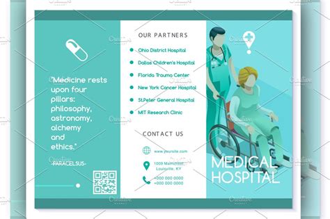 Vector Brochure Healthcare Turquoise Healthcare Illustrations ~ Creative Market
