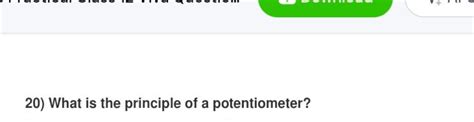 20 What Is The Principle Of A Potentiometer Filo