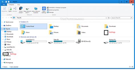Windows Settings To This PC And Navigation Pane Windows Forums