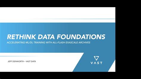 rethink data foundations accelerating ml dl training with all flash