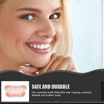 Extra Thin Fake Bright White Tooth Veneers Silicone Soft Safe Adhesive