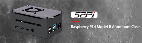 52pi Raspberry Pi 4 Model B Aluminum Case Black Metal With Quiet Cooling Fan Compatible Poe Hat