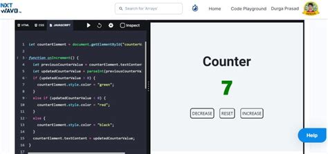 day1 day100 100daysofcodechallenge ccbp nxtwave javascript html5