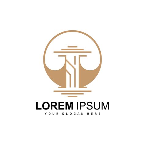 Pillar Logo Law Design Building Construction Pillar Vector Product Brand Illustration Icon
