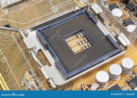 Processor Socket On Motherboard Stock Image Image Of Cybernetics Board 30366391
