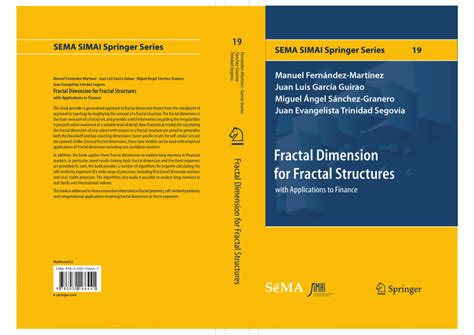 Pdf Fractal Dimension For Fractal Structures With Applications To