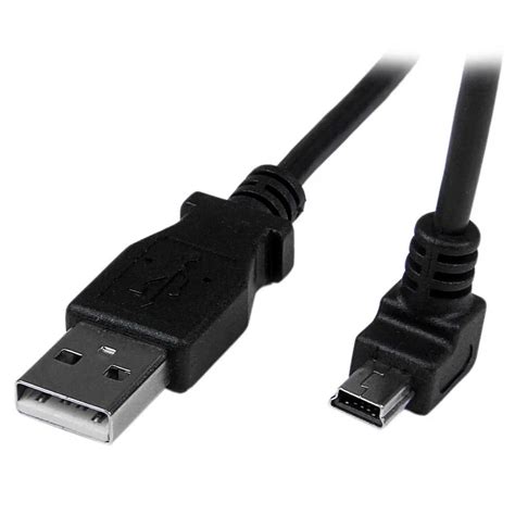 Startech Mini Usb Cable A To Down Angle Mini B M Black Techinn