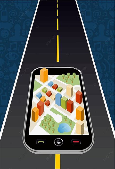 Gps City Map Interface Navigation Device Vector Interface Navigation