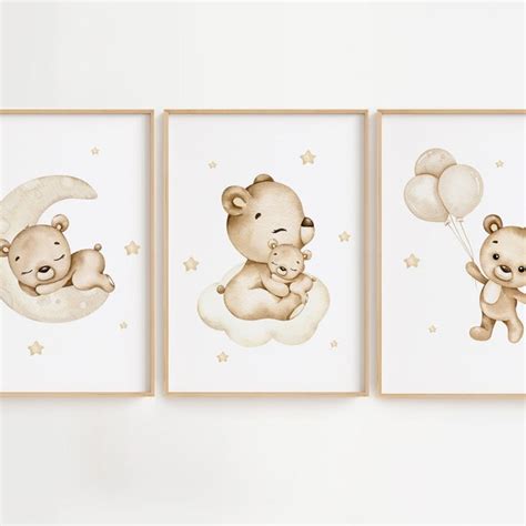 Cute Teddy Bear Poster Etsy