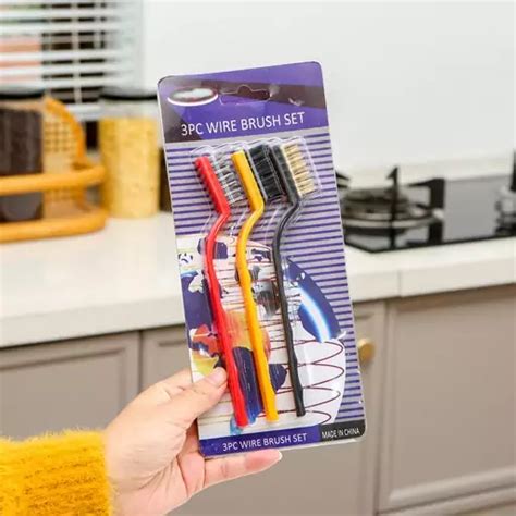 خرید و قیمت فرچه سیمی مسواکی 3عددی گاز و تمیزکاری برس سیمی مسواکی