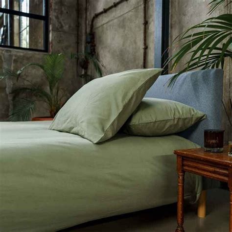 Kayori Dekbedovertrek Edo Olijfgroen De Bedstee