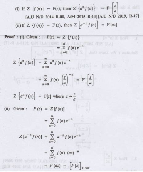 Problems Based On Z Transform Of Some Basic Functions Examples