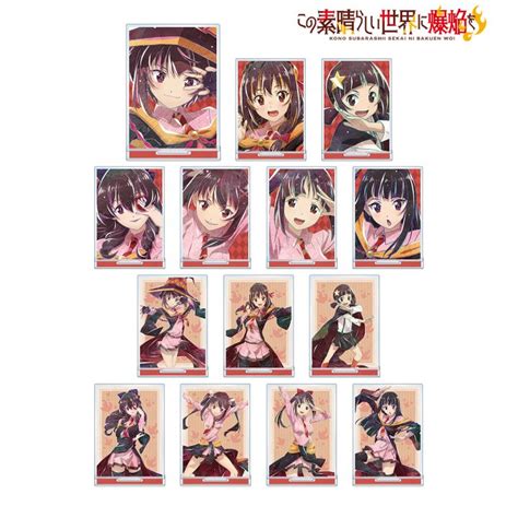 Set Of 14 Kono Subarashii Sekai Ni Bakuen Wo Trading Ani Art Acrylic Stand Kyou Hobby Shop