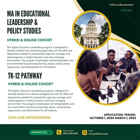 Ma In Higher Education Leadership Hybrid Cohort Wednesday October