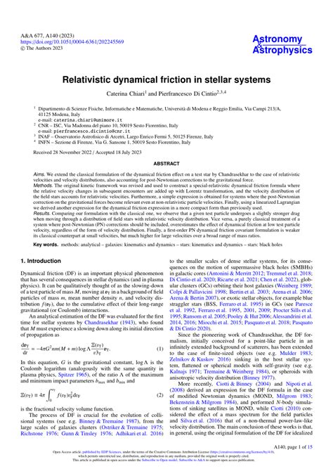 Pdf Relativistic Dynamical Friction In Stellar Systems