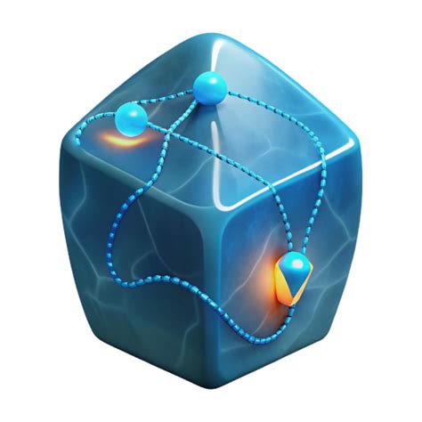 Networked Cube Abstract 3D Model Of Interconnected Nodes 56091785 PNG