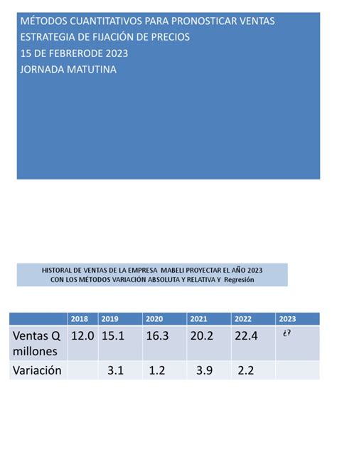 Variación Absoluta Y Relativa M Pdf Economias