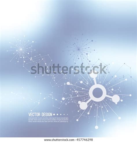 Array Dynamic Moving Particles Node Molecule Stock Vector Royalty Free