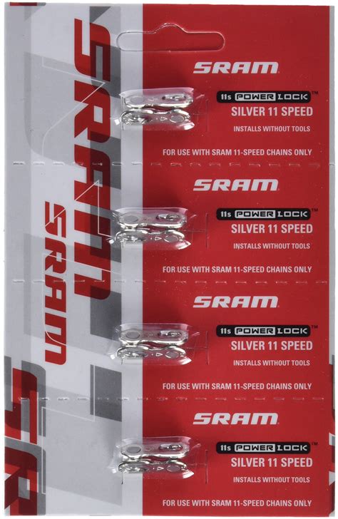 Sram Powerlock Chain Connector 11 Speed Silver Pack Of 4 Set Of 4 Silver Connectors Buy Now
