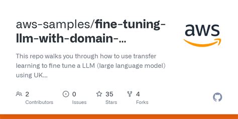 Github Aws Samplesfine Tuning Llm With Domain Knowledge This Repo Walks You Through How To